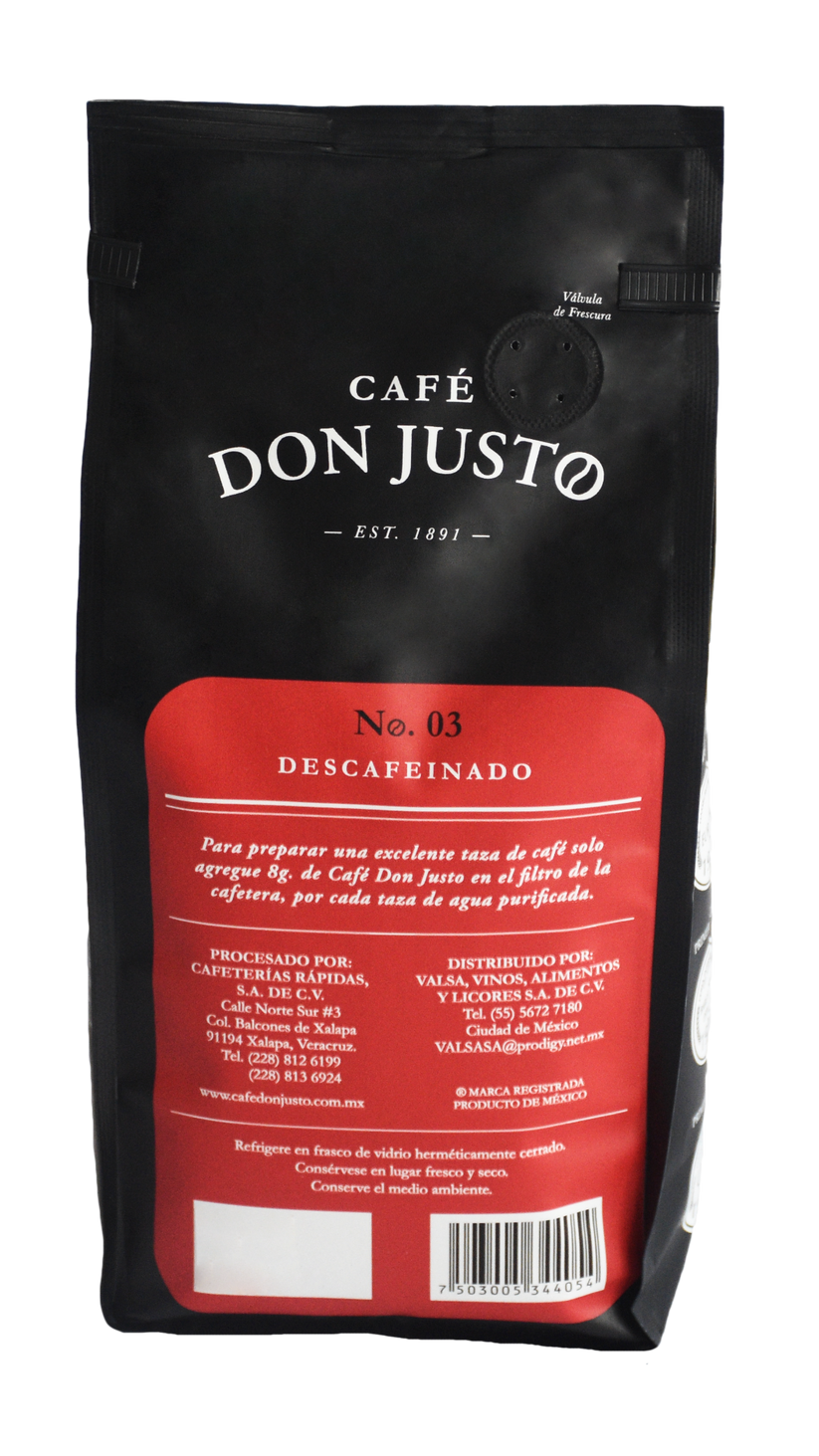Café Don Justo No. 03 - Descafeinado Tostado Medio – Tienda Oficial ...